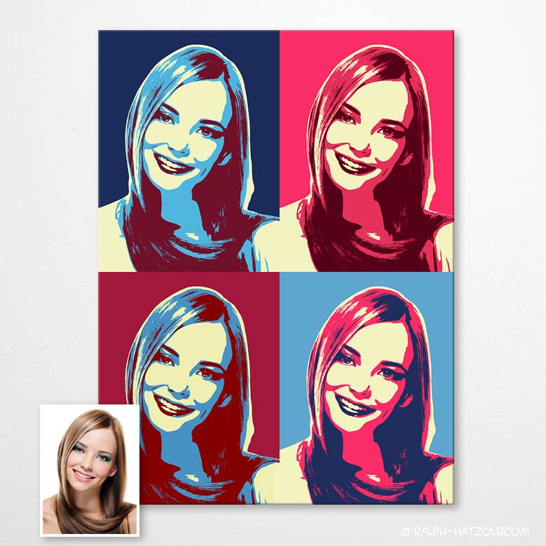 Pop Art Andy Warhol Style - Pop Art Portrait vom eigenen Foto